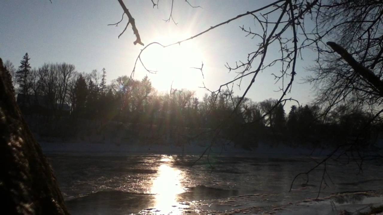 Bright Sun River Snow Ice - Stock Footage - YouTube