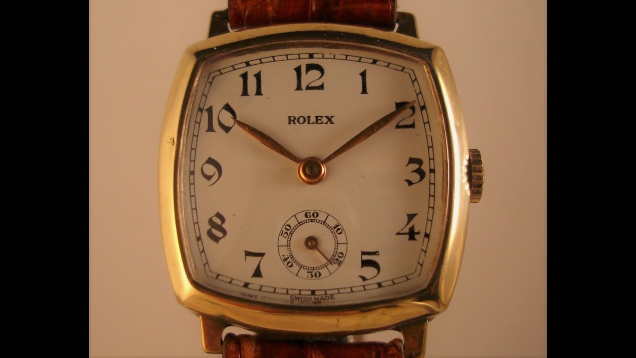 Rolex RWC Ltd, di forma, oro giallo 9K, anno 1938 - YouTube