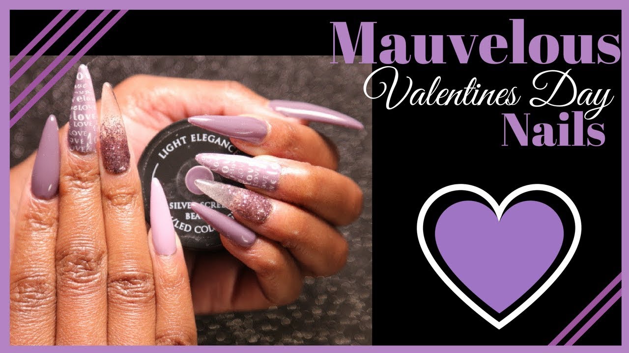 Mauvelous Valentines Day Nails | Patrice Nailed It! - YouTube