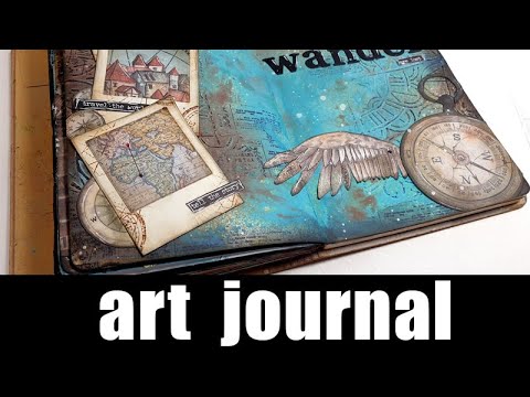 art journal | two page layout - YouTube