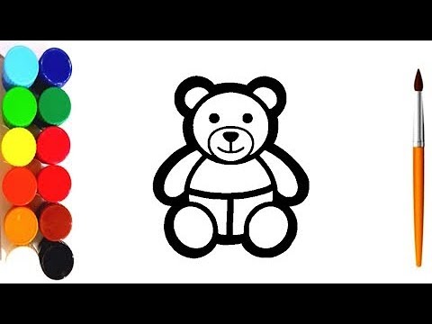 how to draw a cute taddy bear, taddy bear drawing for kids and toddlers ...