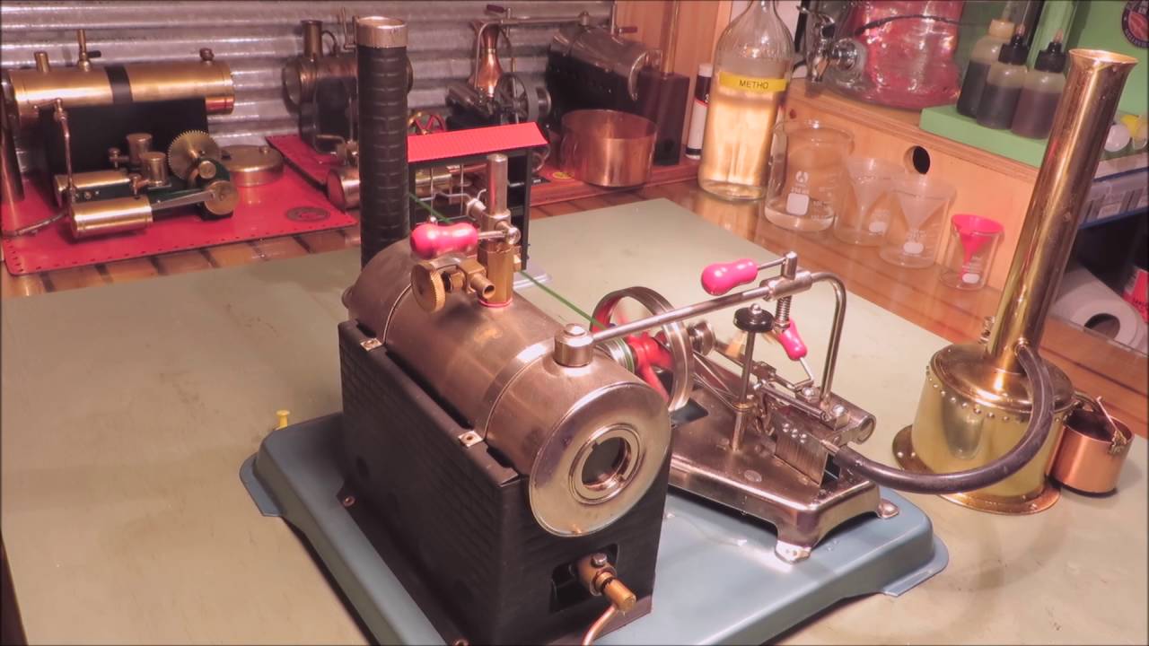 Jensen #75 Model Toy Steam Engine on live steam Driving a Wilesco M61 ...