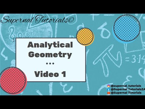 Analytical Geometry Video 1 - YouTube