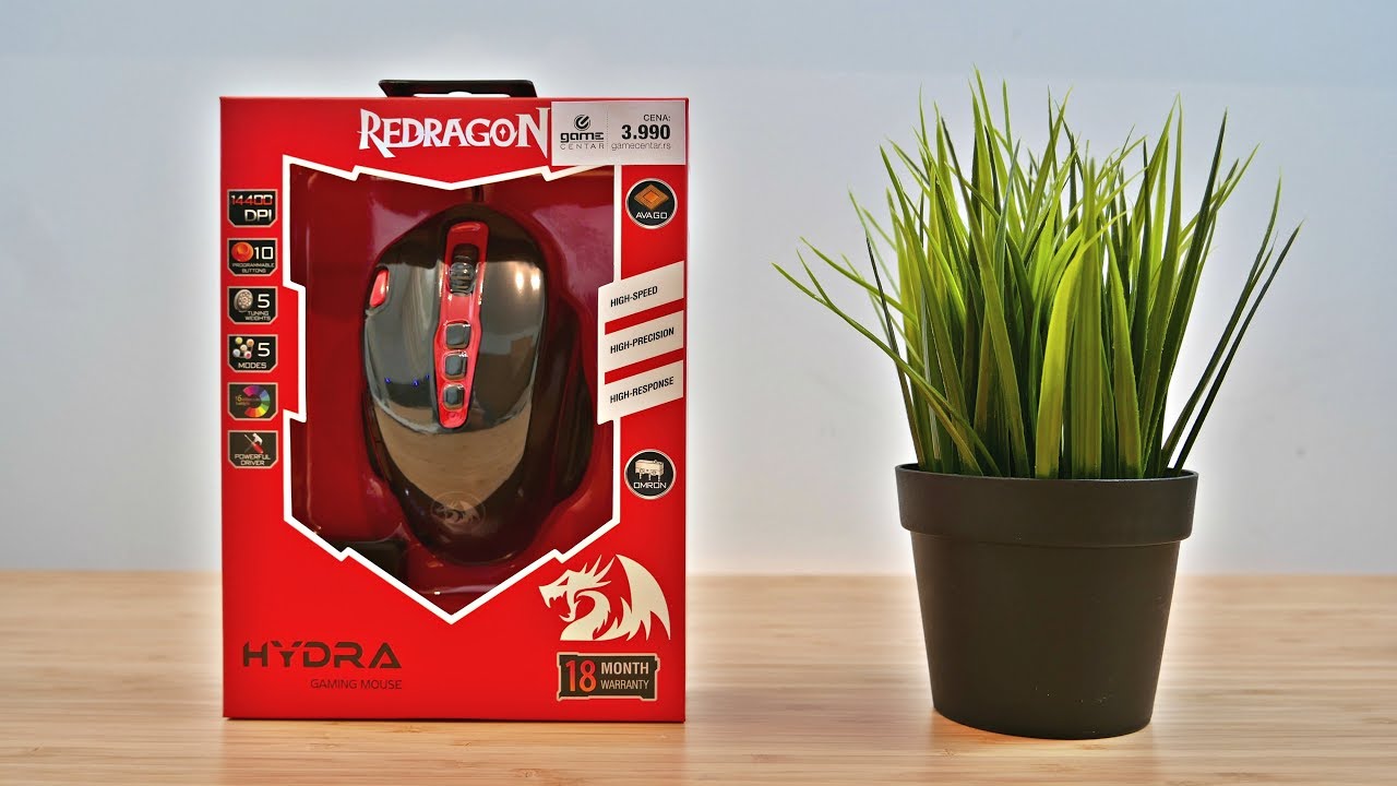 REDRAGON HYDRA M805 GAMING MOUSE - UNBOXING - 4K - YouTube