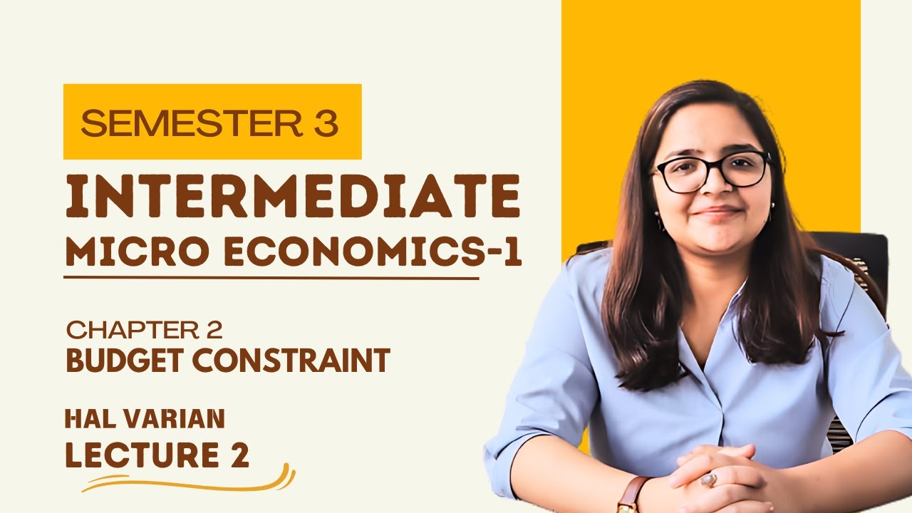 📚 2024 Sem 3 | Lecture 2 | Intermediate Microeconomics-1 | Budget Constraint | Varian | BA ...