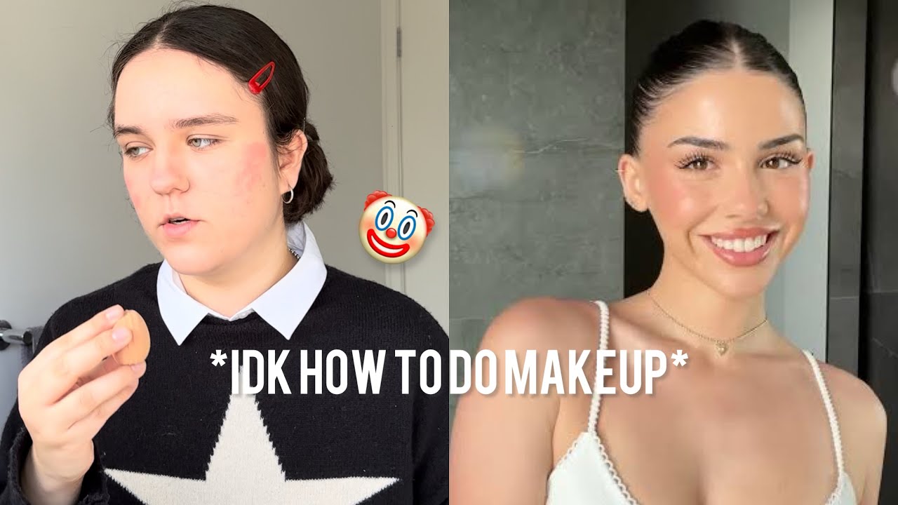 Attempting LEAH HALTON’S ‘clean girl’ makeup as someone who knows ...