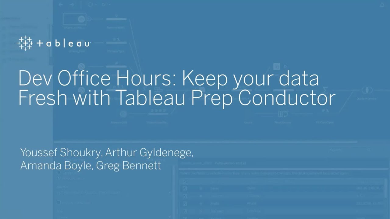 Dev Office Hours: Tableau Prep Conductor - YouTube