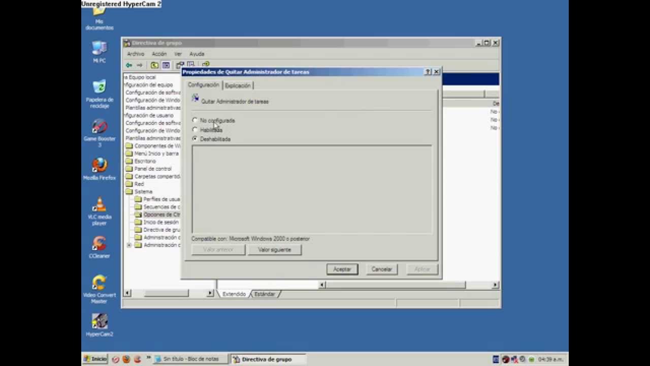 Como activar el administrador de tareas en windows xp - YouTube
