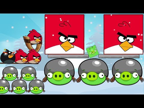 Angry Birds Kick Out Green Pigs Game Walkthrough All Levels 1-12 - YouTube