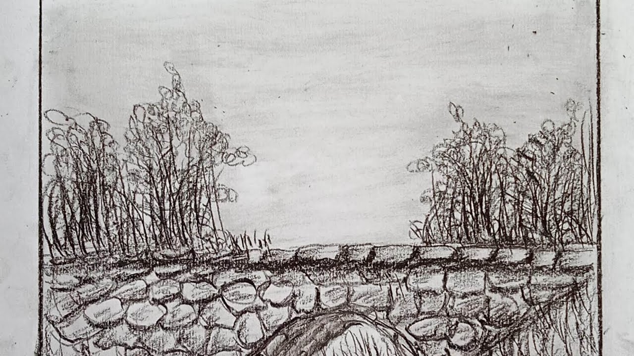 Stone bridge drawing | Ramji Artist. - YouTube