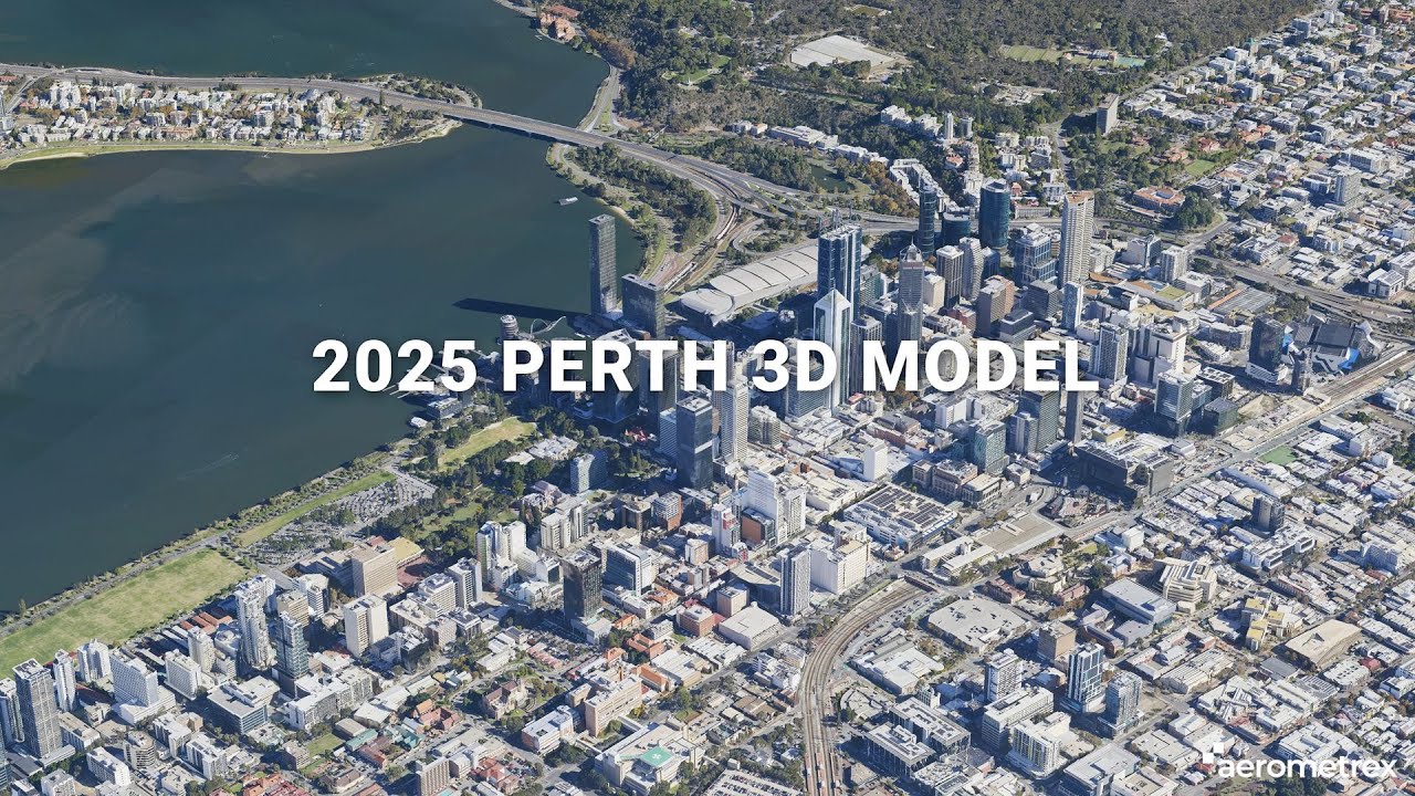 Video Flythrough of Perth 3D Mesh Model created by Aerometrex and ...