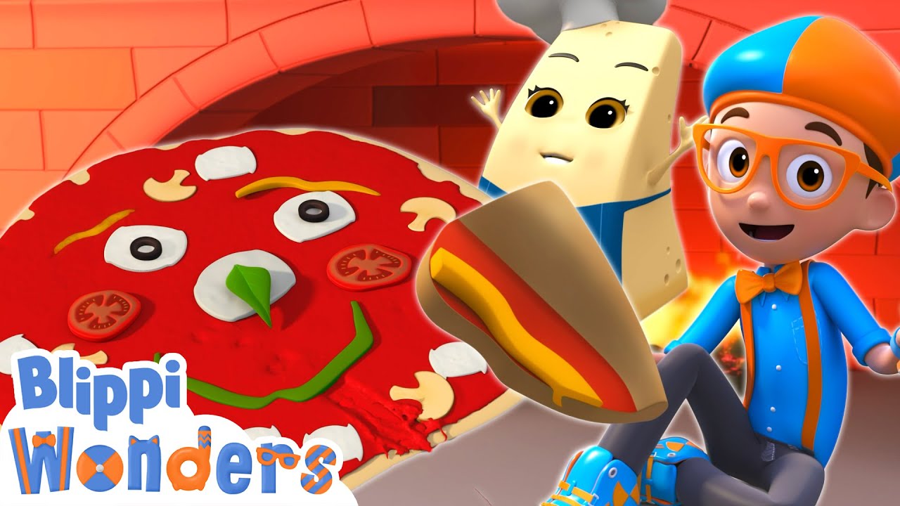 Blippi Learns to Make Pizza! Yummy! | Healthy Foods | Blippi Wonders ...