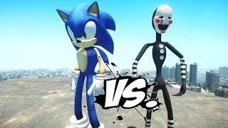 Sonic The Hedgehog Vs The Puppet (Five Nights At Freddy's Characters ...