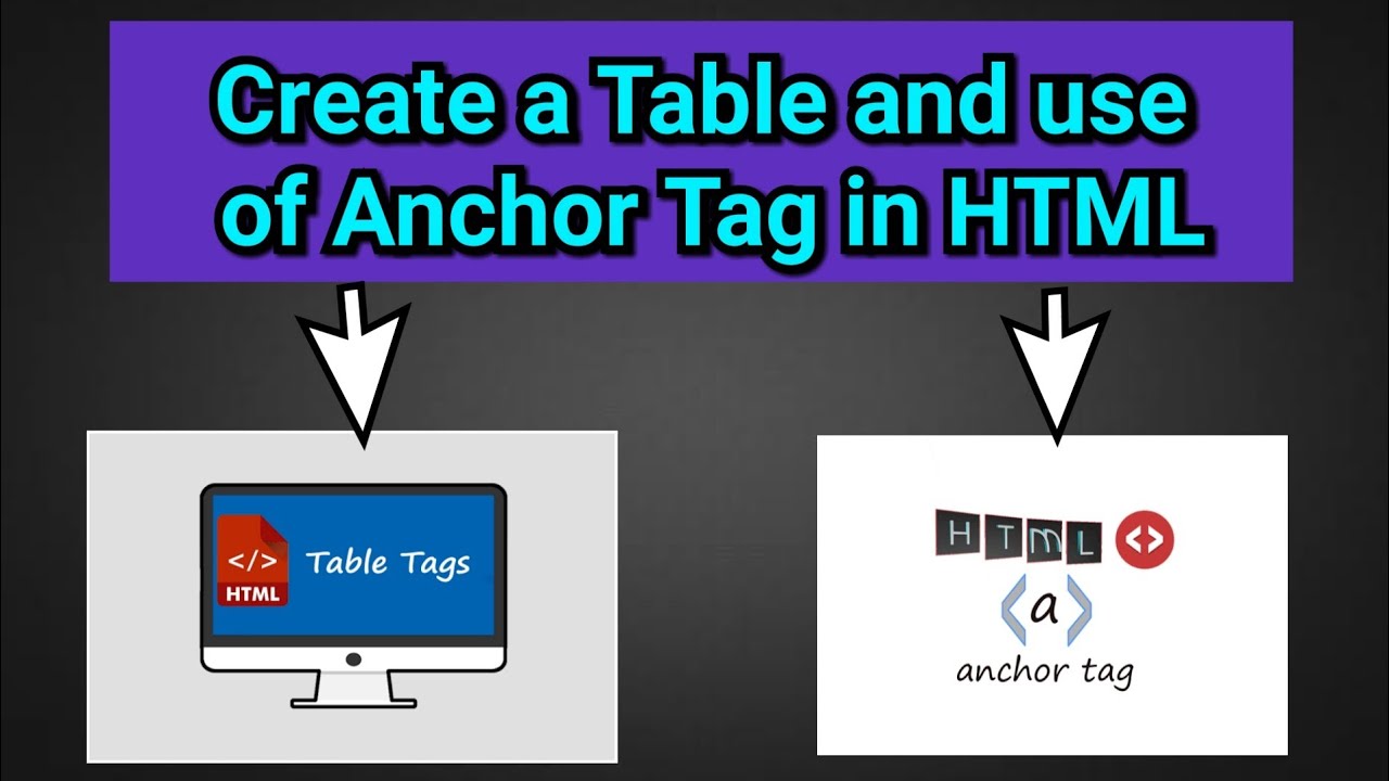 Part 7 Html How To Create A Table And Link In Html Anchor Tag Anchor Tag Tutorials 9800