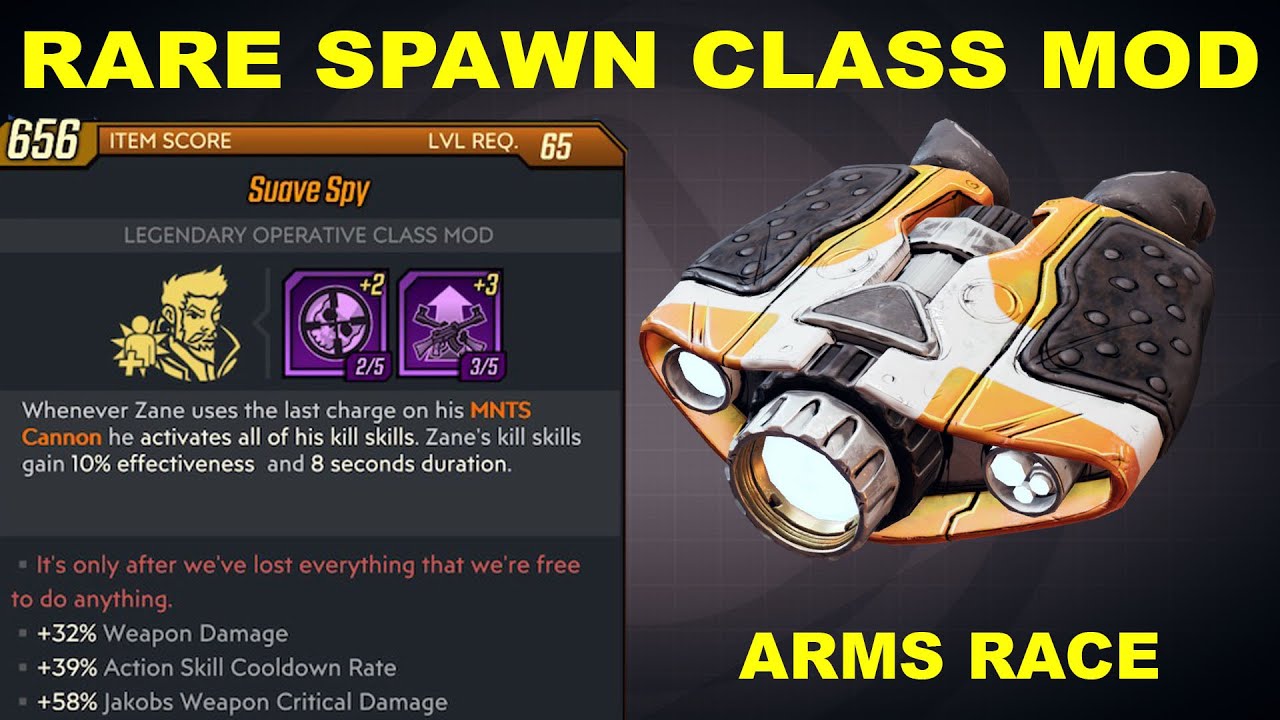 BL3 - LVL 65 - SUAVE SPY +32% Weapon Dmg +39% A.S.C Rate + 58% Jacobs ...