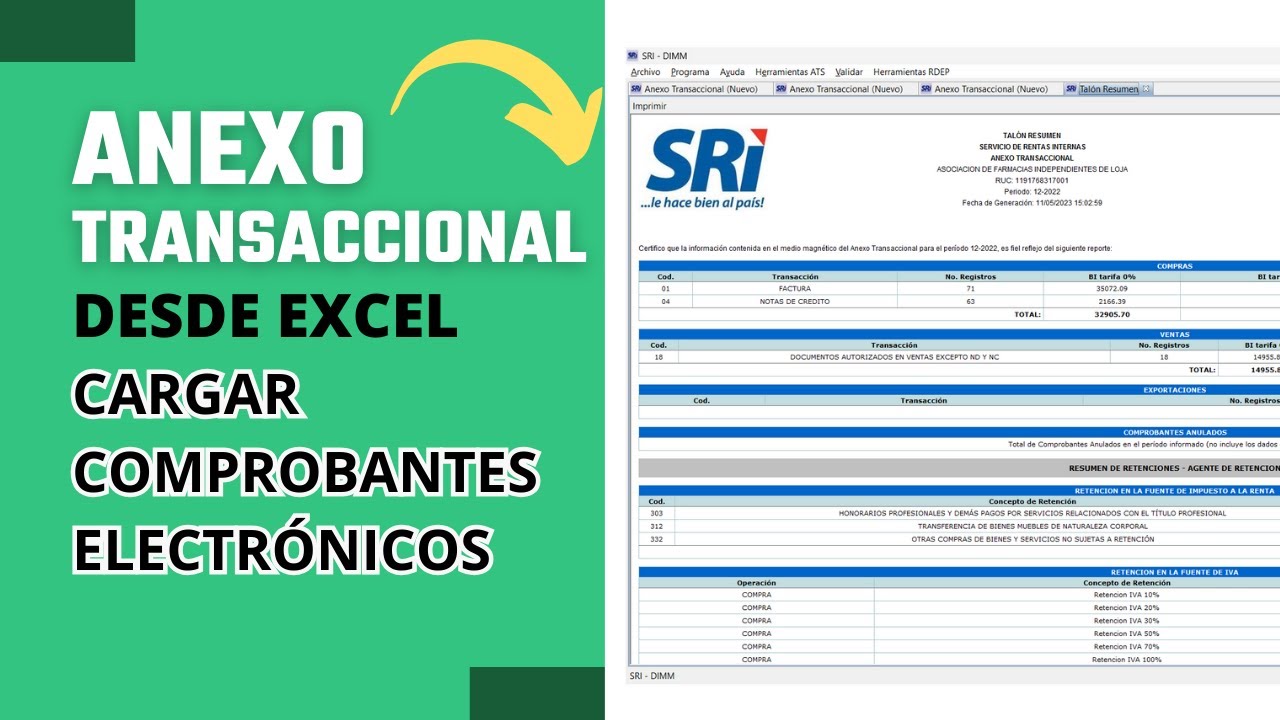 ATex | Cargar comprobantes electrónicos a la plantilla Excel de anexos ...