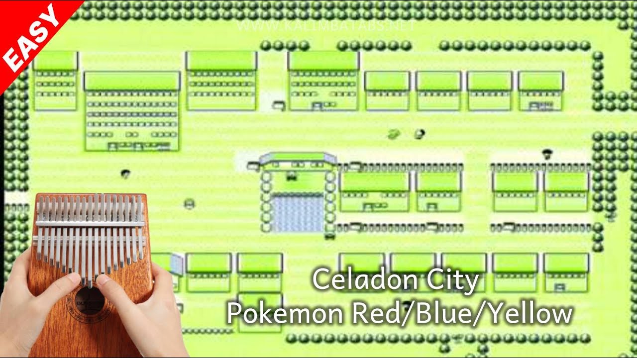 🥏 Celadon City - #Pokemon Red/Blue/Yellow / #Kalimba #Tutorial & #Tabs ...
