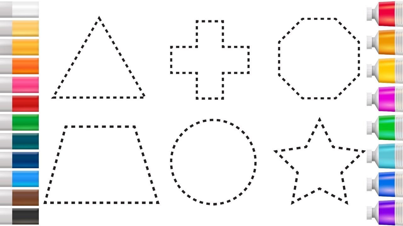 How to draw simple 2d geometric shapes | step by step - YouTube