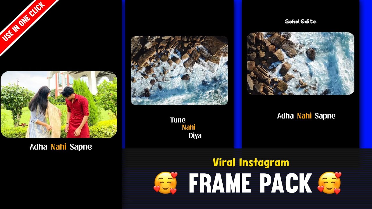Aesthatic frame edit||Instagram viral frame edit in alight motion - YouTube