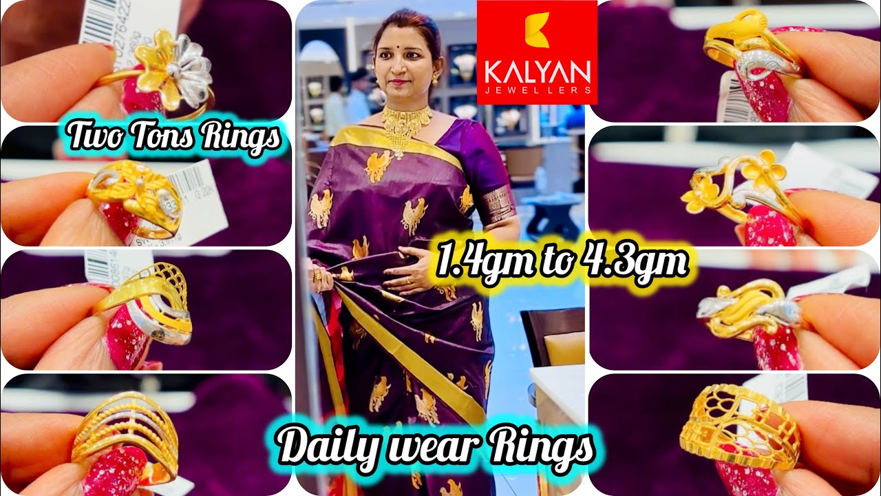 2024 Kalyan jewellers New Very Light weight Gold Rings designs with ...
