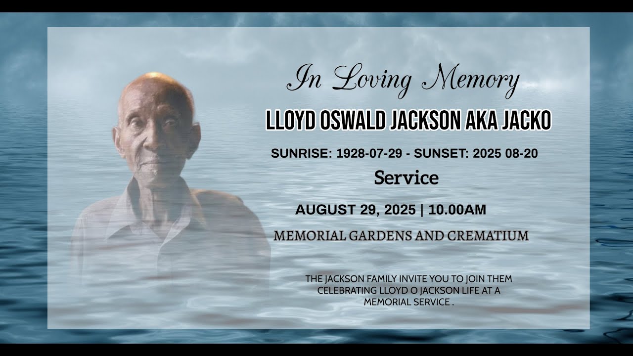CELEBRATING THE LIFE AND LEGACY OF LLOYD OSWALD JACKSON AKA JACKO - YouTube