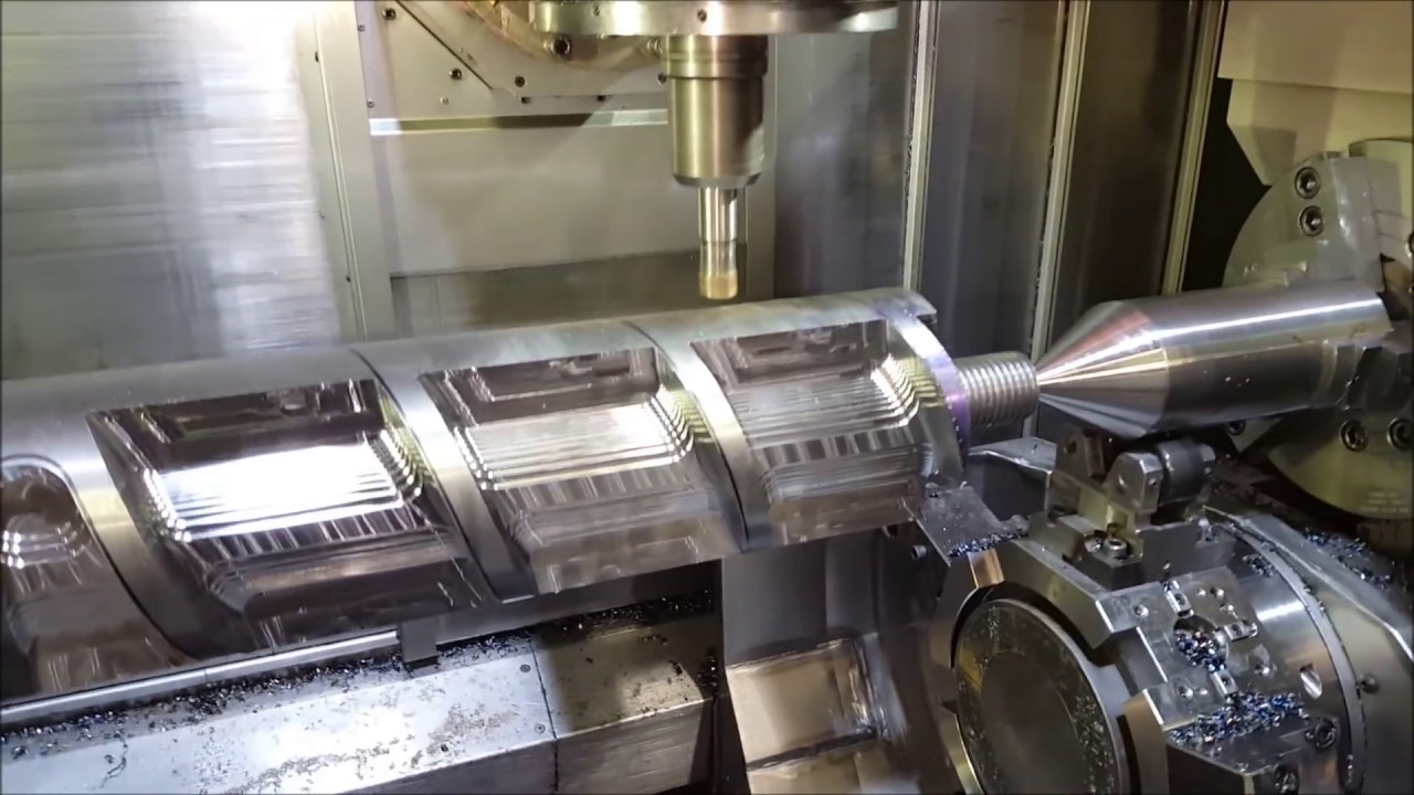 Extruder Screw CNC Milling Step 1 Roughing - YouTube