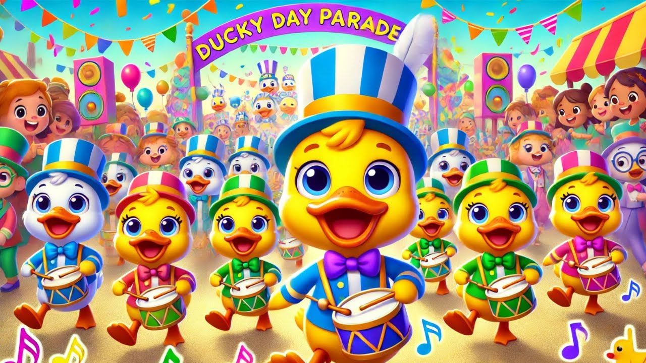 Ducky Day Parade - March with Ducks & Sing Along with Fun - YouTube