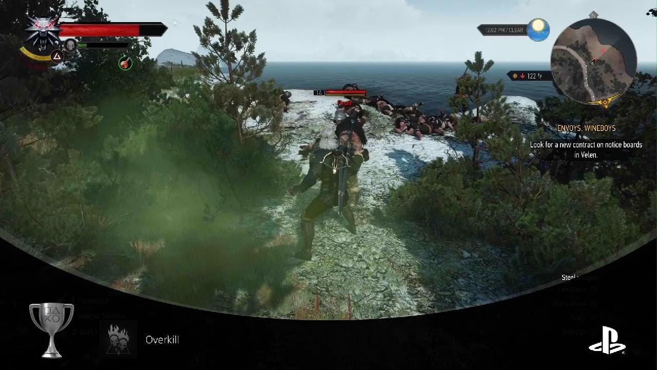 The Witcher 3 Easy Way To Get "Overkill" Trophy - YouTube