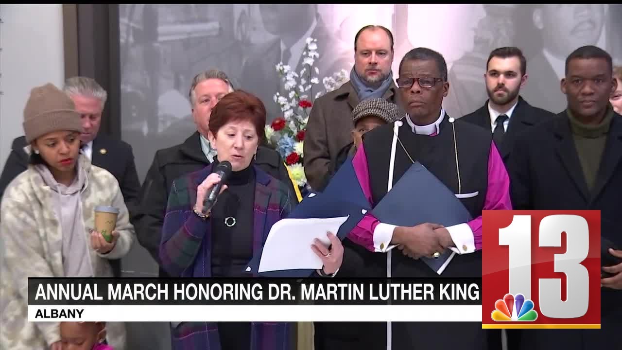 Community march held in Albany to remember MLK - YouTube