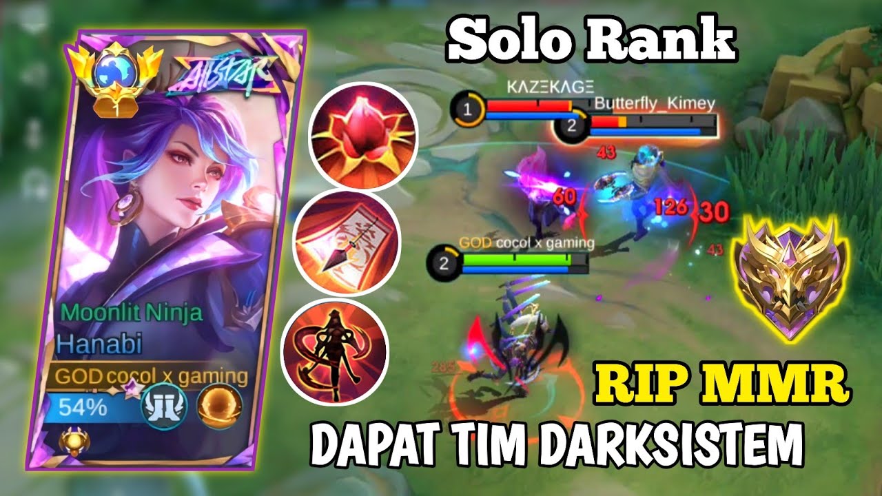 RIP MMR GLOBAL! SOLO RANK MAIN HANABI SETIM SAMA DARKSISTEM - BEST ...