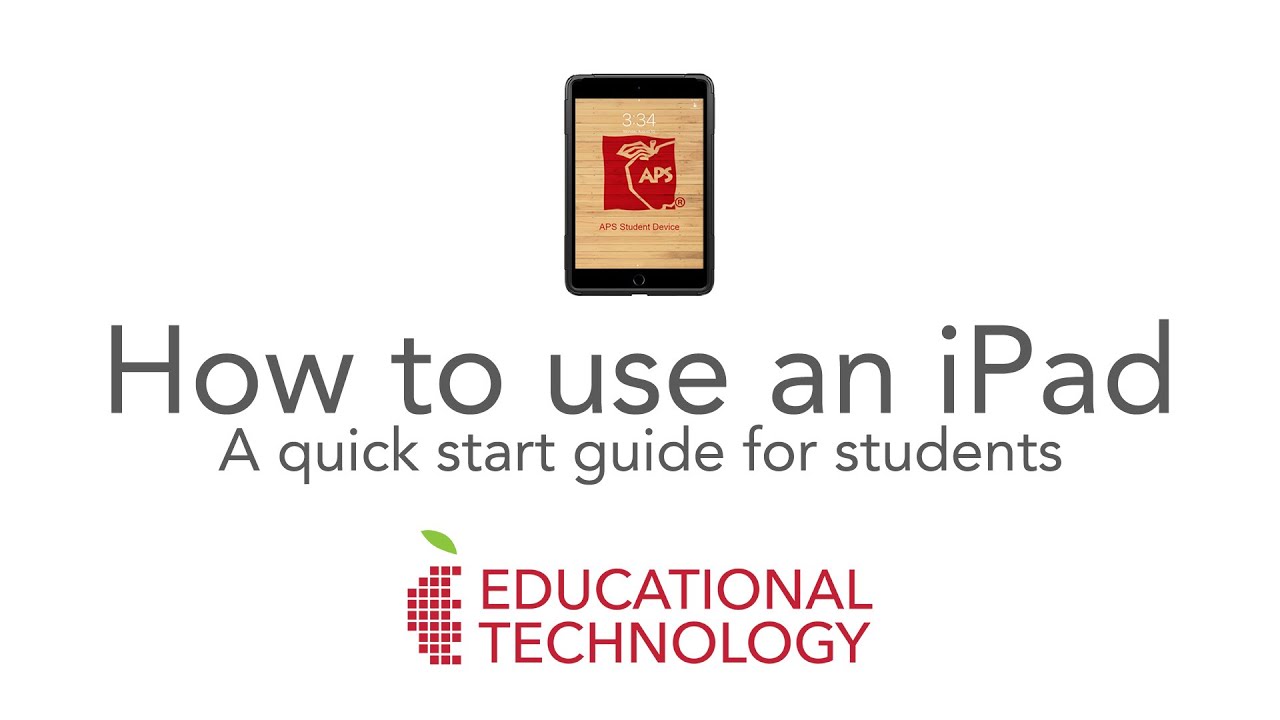 How to Use an iPad - Student Quick Start Guide August 2020 - YouTube