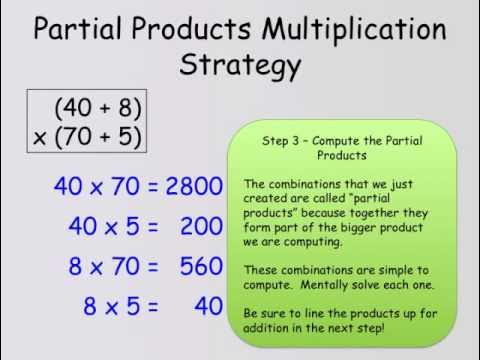 Partial Products Multiplication Strategy - YouTube