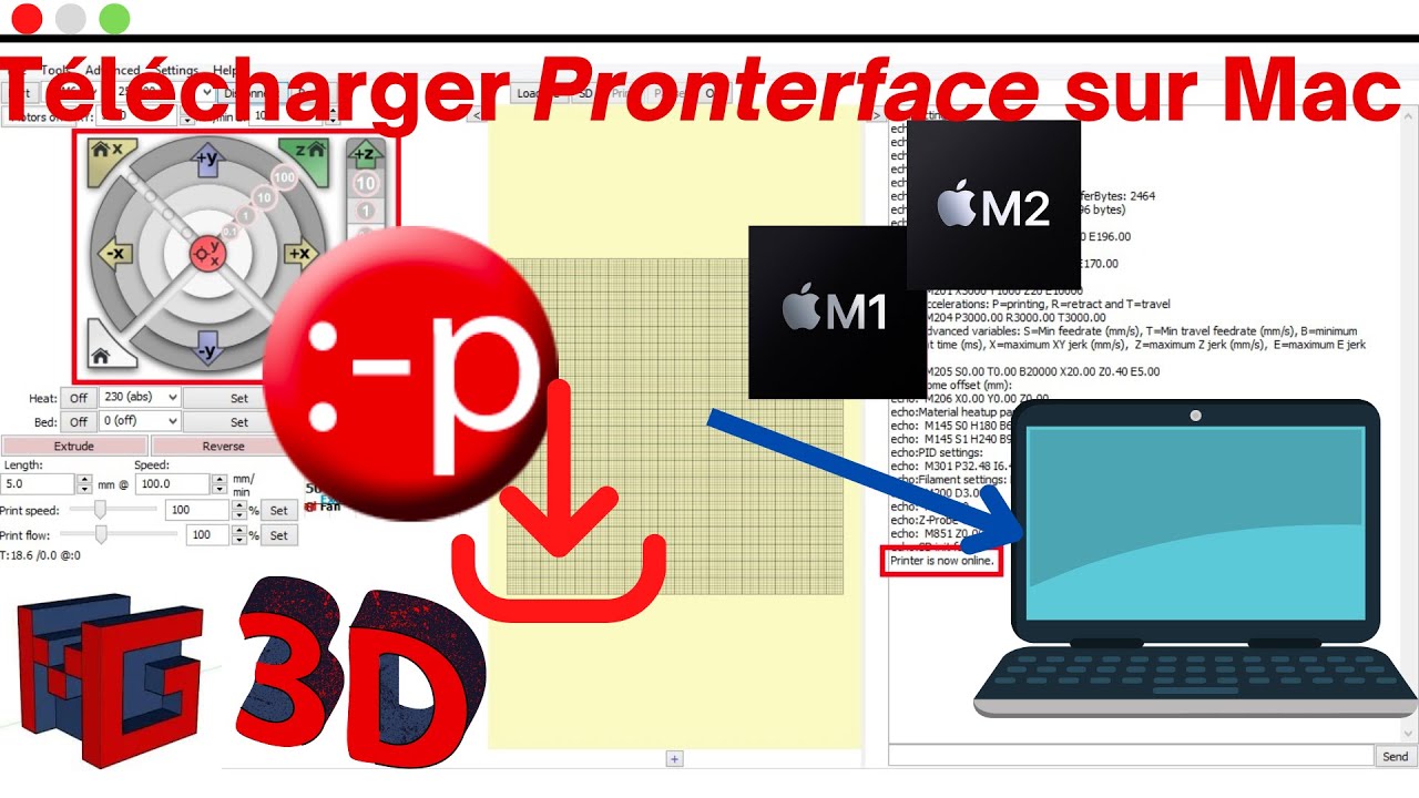 Installer pronterface sur un mac M1/M2 - YouTube