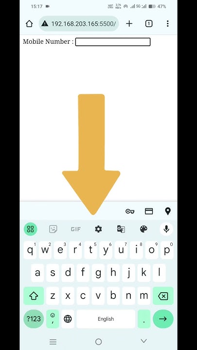 Show Numbers Only in Mobile Keyboard #html #inputdata #input #mobilenumber - YouTube