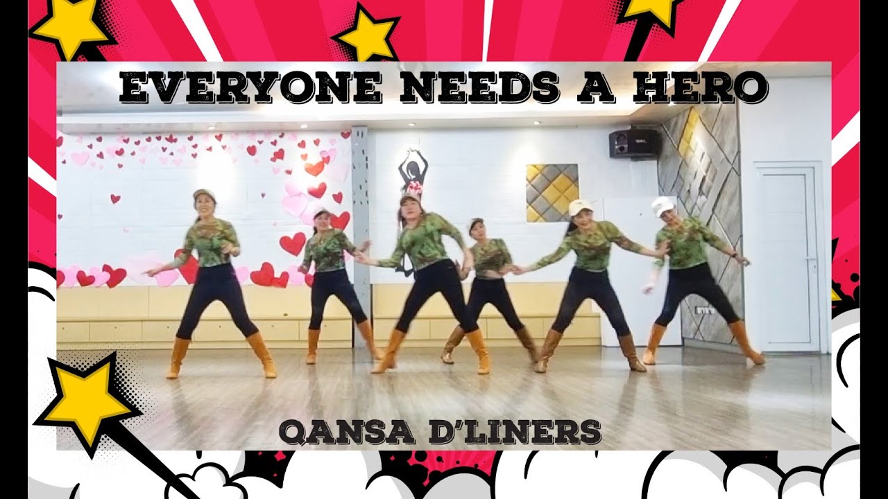 Everyone Needs A Hero - Line Dance - Demo by Qansa D liners - YouTube