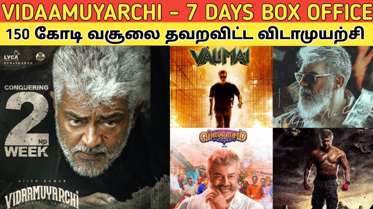 Vidaamuyarchi - 7 DAYS BOX OFFICE | 150 கோடி வசூலை தவறவிட்ட விடாமுயற்சி ...