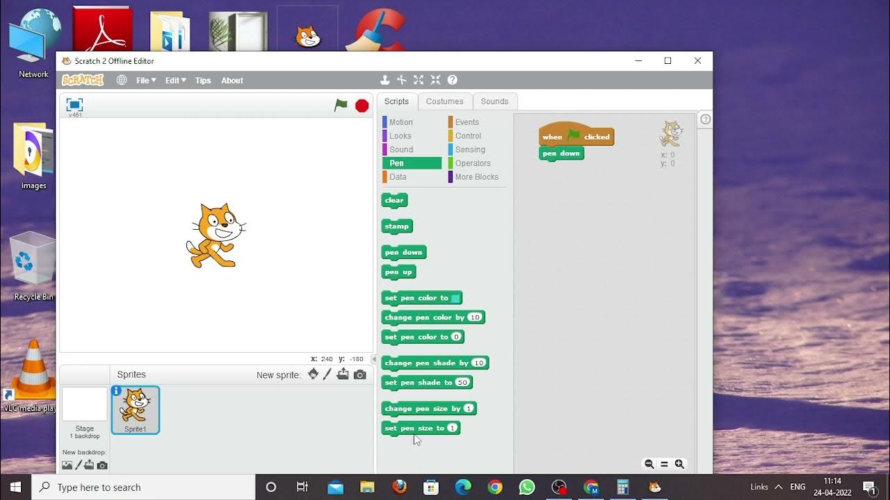 How to make a rectangle in scratch 2.0 - YouTube