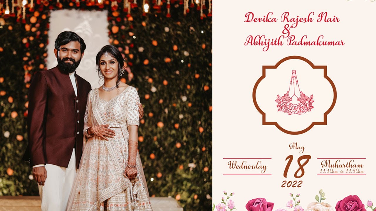 18-05-2022 Devika Rajesh Nair & Abhijith Padmakumar - Wedding - YouTube