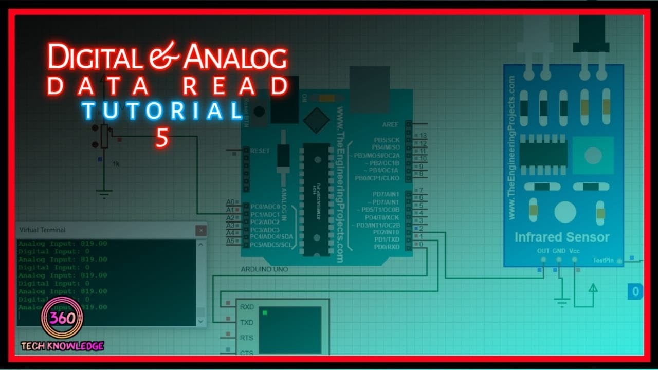 Digital & Analog data read on proteus | | Tutorial #5 - YouTube