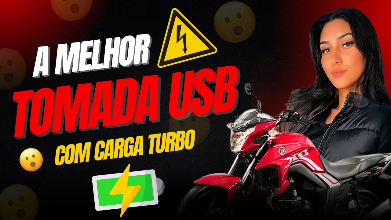 MELHOR TOMADA USB PARA MOTO COM CARGA TURBO + TUTORIAL DE COMO INSTALAR - YouTube