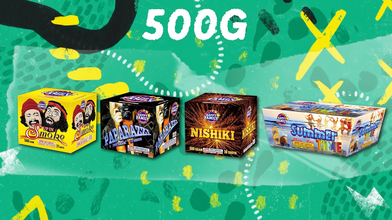 Happy Family Fireworks' 500g cake fireworks Round 7 - YouTube