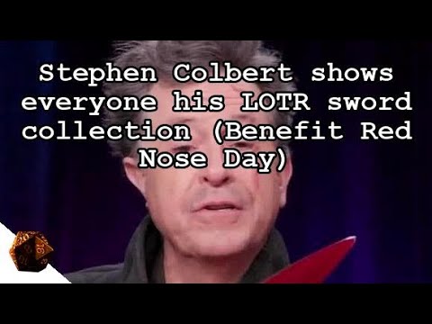 Stephen Colbert shows everyone his LOTR sword collection | Critical ...