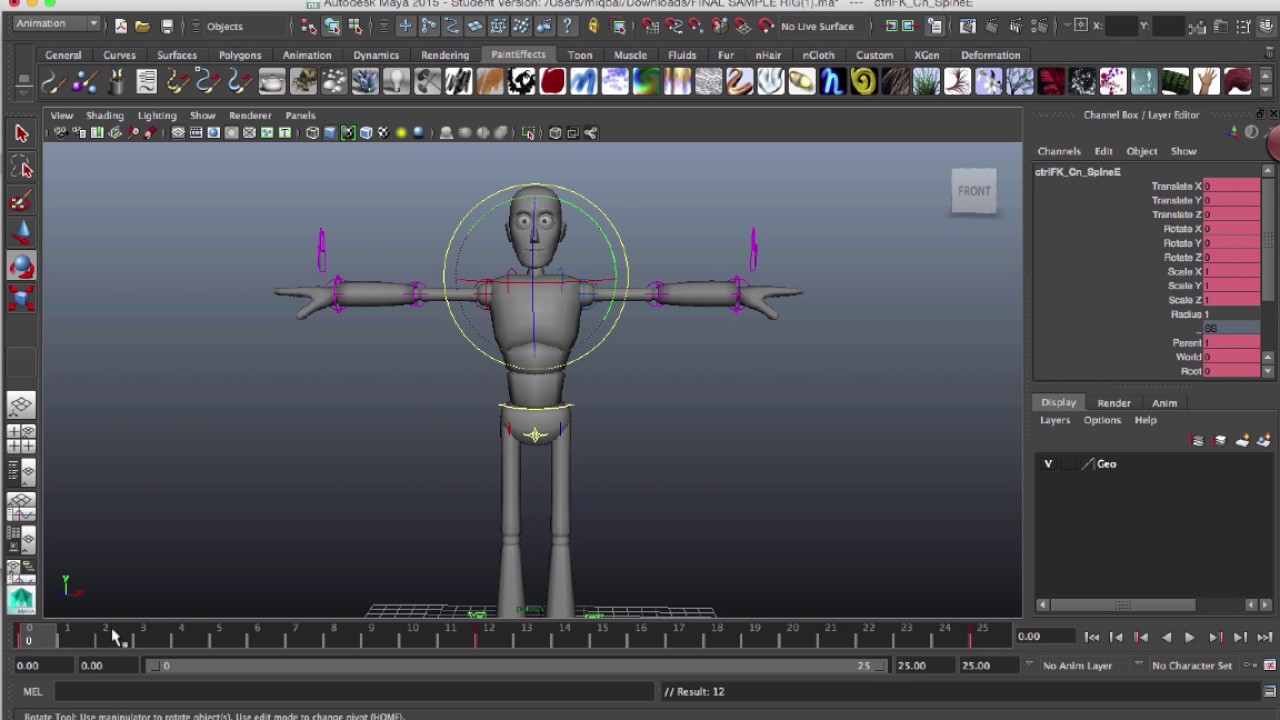 Maya Walk Cycle Part 1 Youtube
