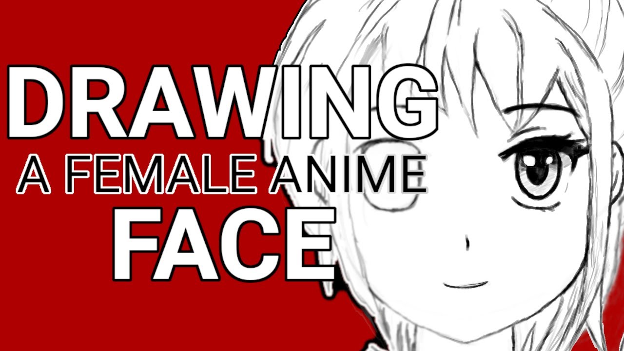 Speedpaint drawing anime girl face in GIMP (clean part) - YouTube