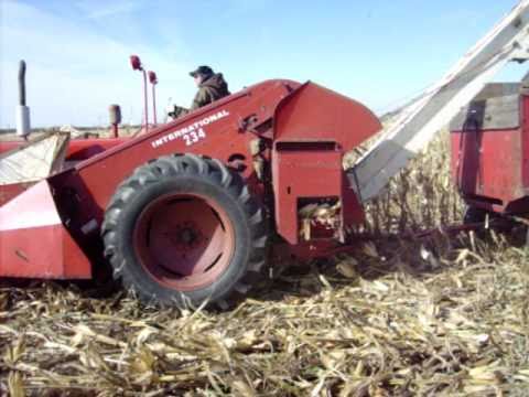 International 560 with 234 picker at Walnut Illinois corn picking day ...