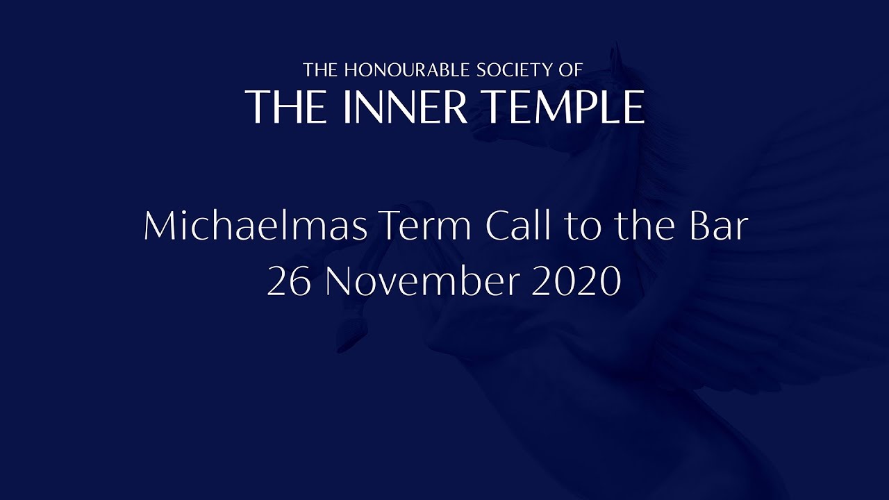 Michaelmas Term Call to the Bar Ceremony - YouTube