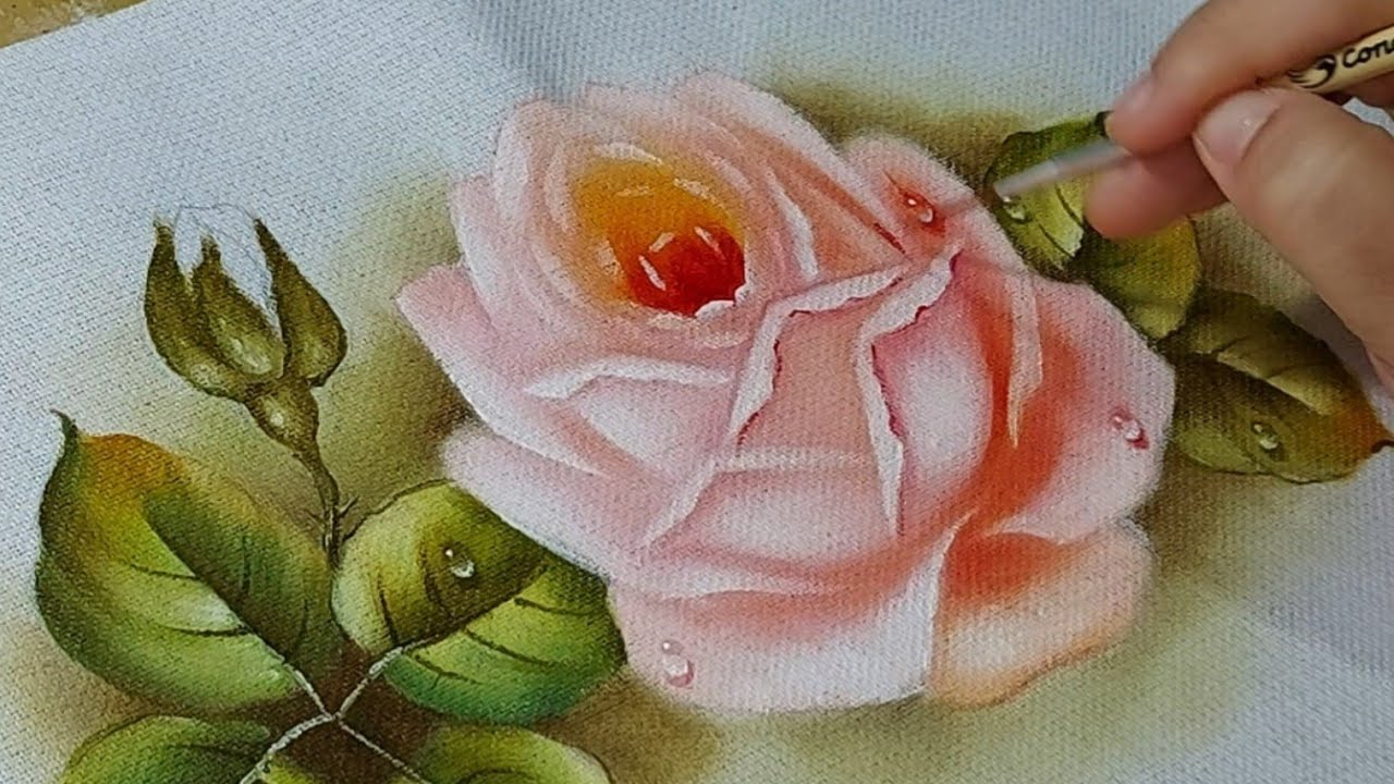 Como Pintar Rosas. Luciana Dalponte - YouTube