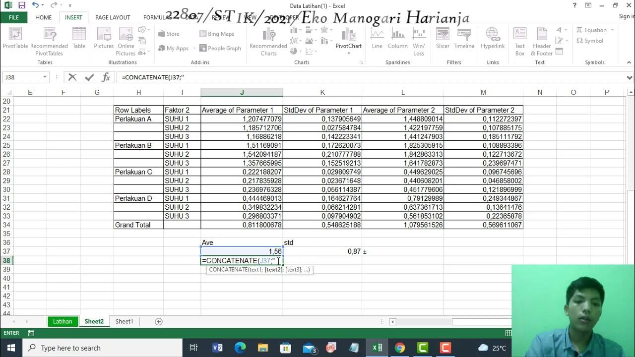 CARA MEMBUAT PIVOT TABLE, CONCATENATE AND ROUND, DAN CONDITIONAL FORMATING_TUGAS PRAKTIKUM ...