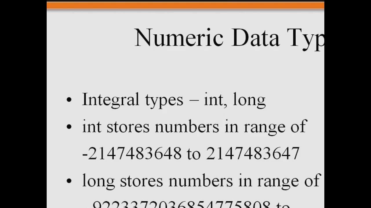 04. Java Building Blocks - Data Types And Variables - YouTube