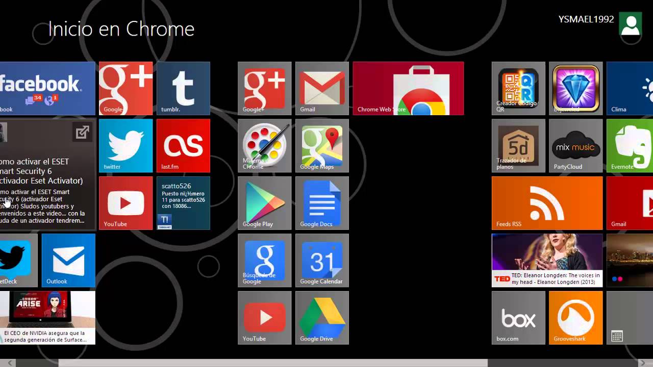 Interfaz Metro en Google Chrome (New Metro Tab) - YouTube